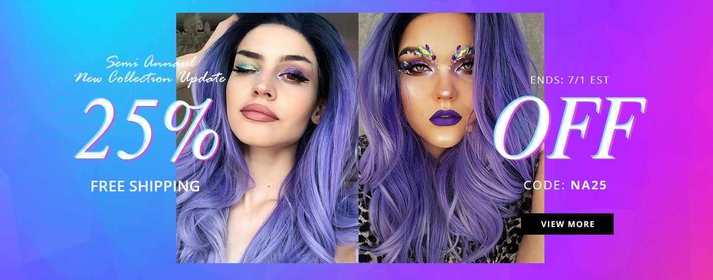 Trendy Wigs, Ombre, Blonde, Black, Blue, Purple and Grey Wigs Hot Sale ...